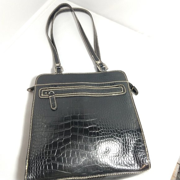 villager | Bags | Villager Purse By Liz Claiborne Faux Croc Pattern ...